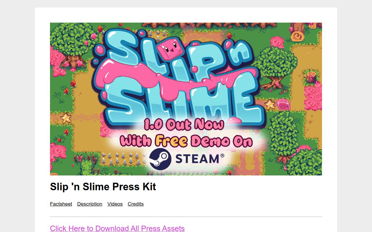 Slip 'n Slime - Press Kit